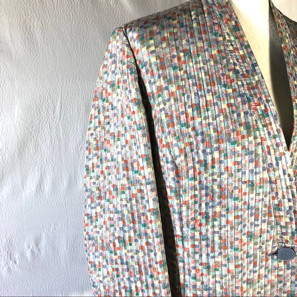 Kate Hill | Jackets & Coats | Kate Hill Multicolored Silk Quilted ...